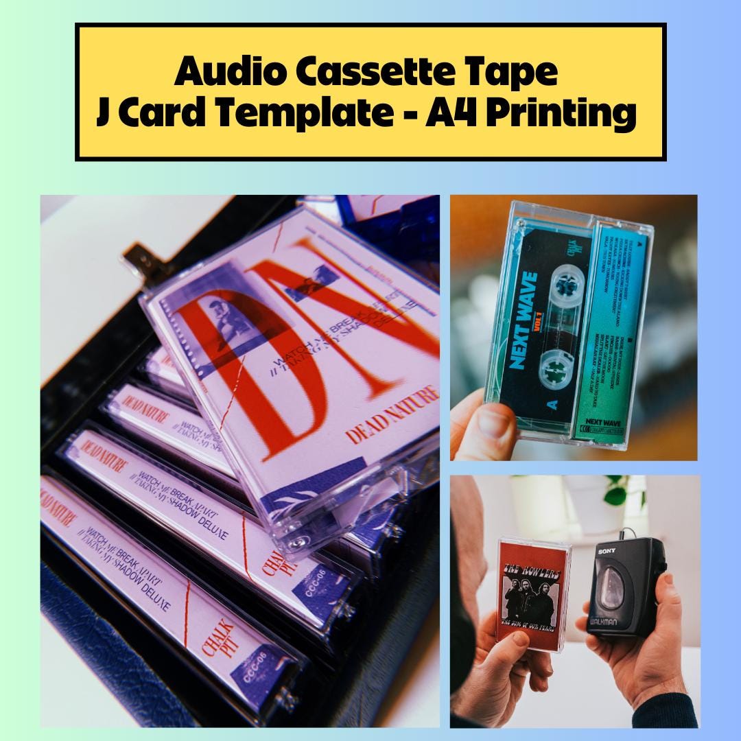 Cassette Tape J-card Template – DIY Mixtape Design (PDF/PNG) - Etsy