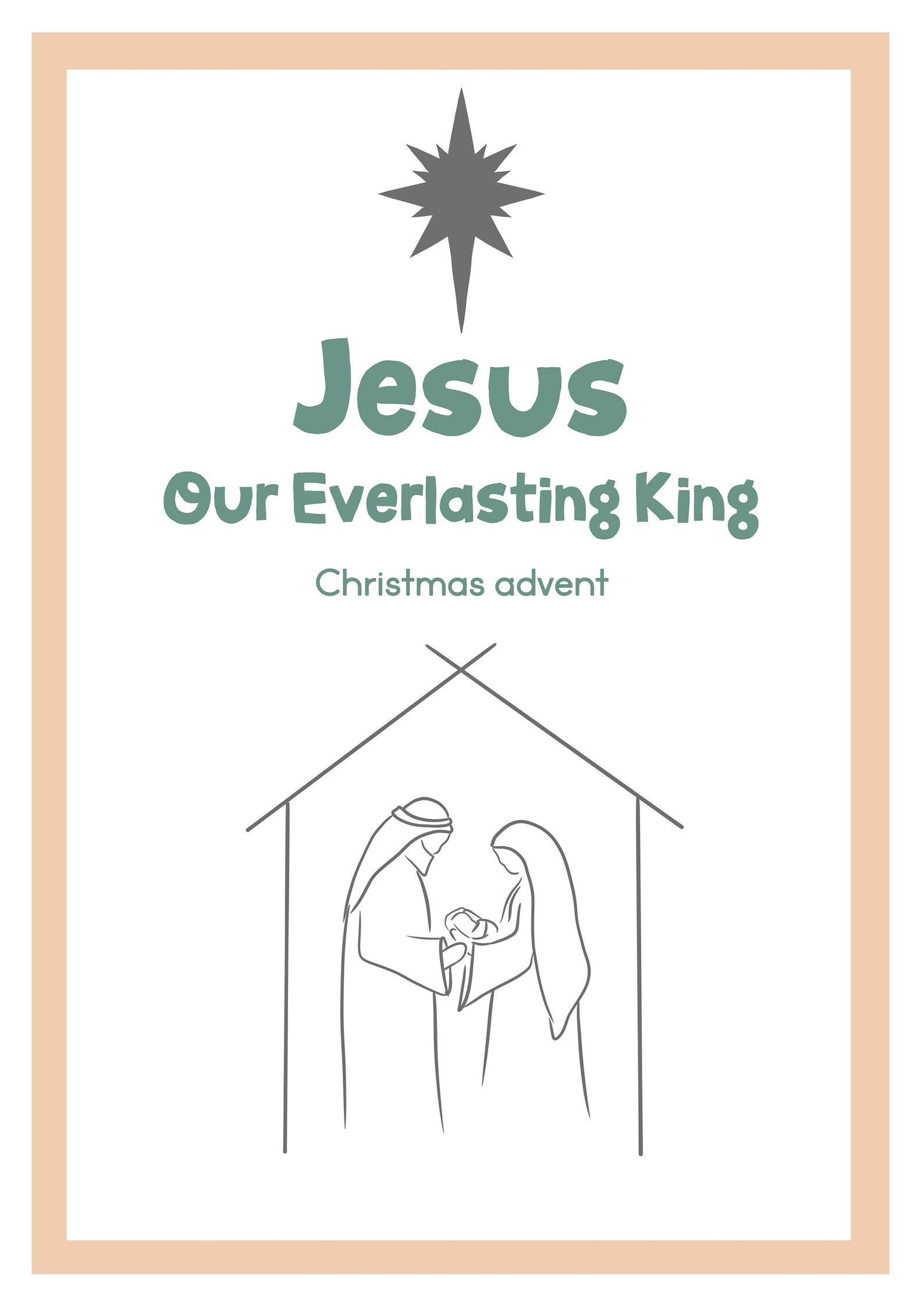 Jesus Our Everlasting King Christmas Activity Advent - Etsy