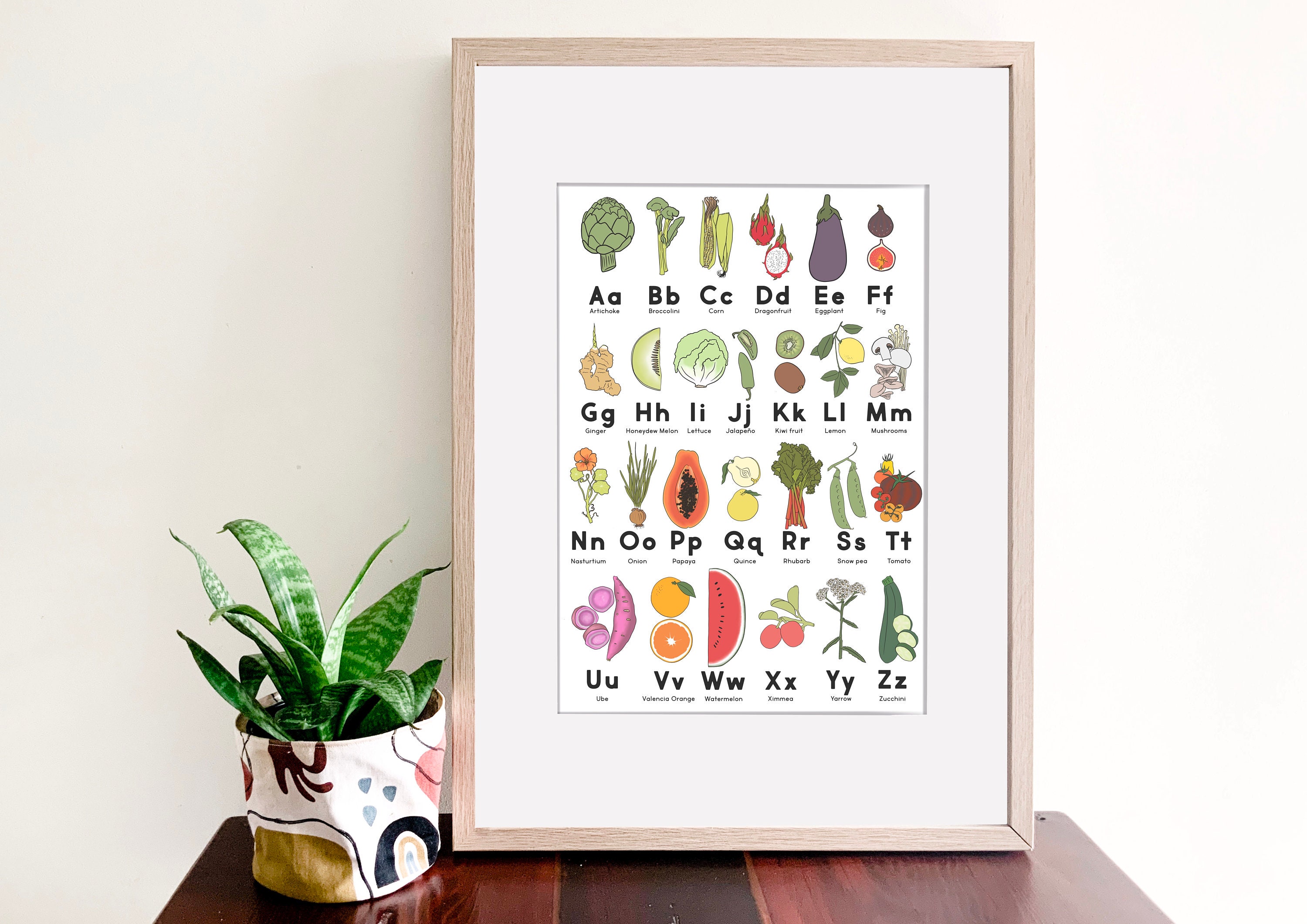 Vegetable Garden Alphabet Poster - Etsy
