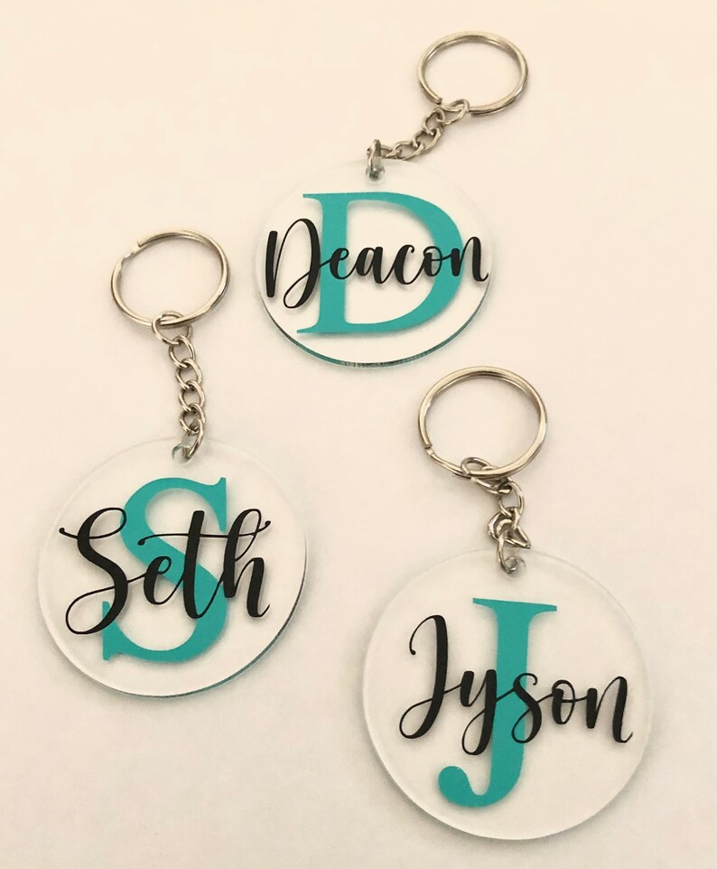 Personalised Keyring Letter / Name Custom Keyring Personalised Initial ...