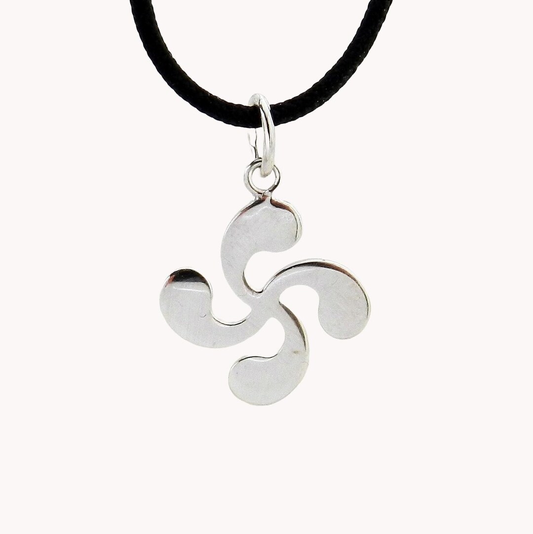 Lauburu Basque Cross Silver Pendant - Etsy