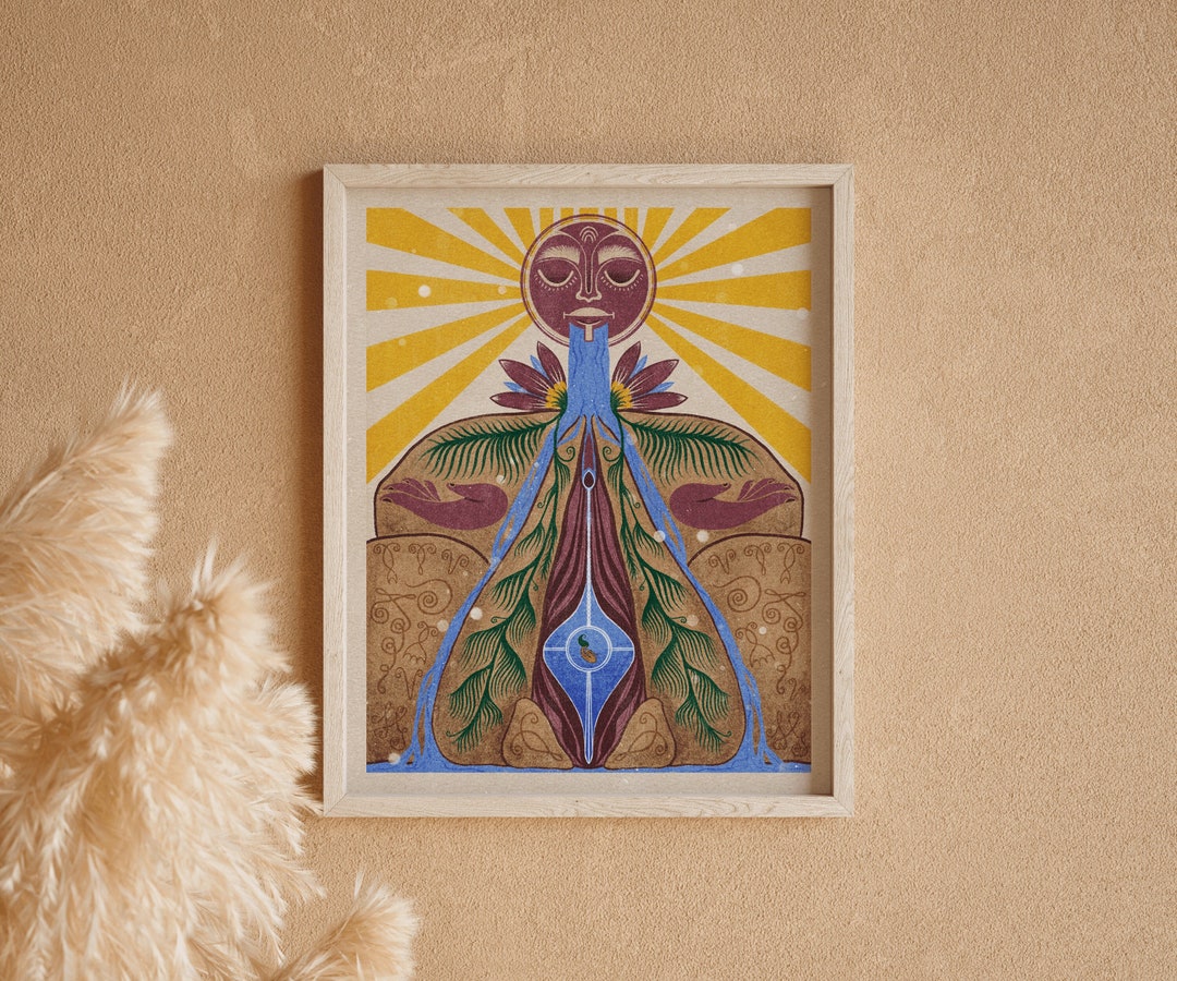 Moon Goddess of the Yoniclipse Cave (yoni Art, Vulva Art, Vagina Art ...