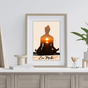 ZEN MODE Wall Art Instant Download A4 and Poster Yoga Picture ...