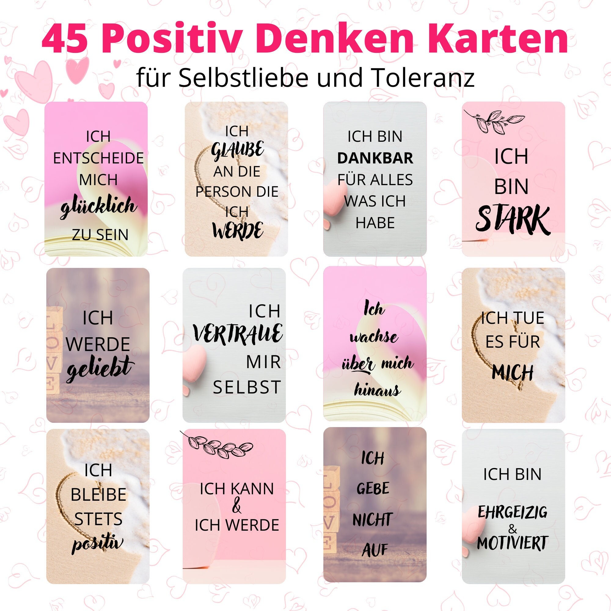 45 Encouragement Cards Digital Instant Download A4 to Cut - Etsy