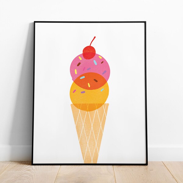 Ice Cream Poster - Etsy