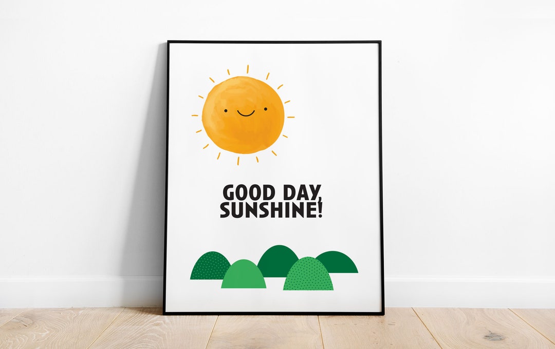 Good Day Sunshine PRINTABLE Artwork for Kid's Bedroom and Nursery - Etsy