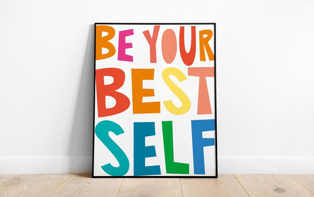 Be Your Best Self Poster | PRINTABLE Art for Kids Bedroom and Nursery ...