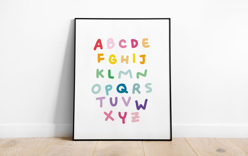 Alphabet Poster, Number Poster, Set of 2 Posters, PRINTABLE Wall Art ...