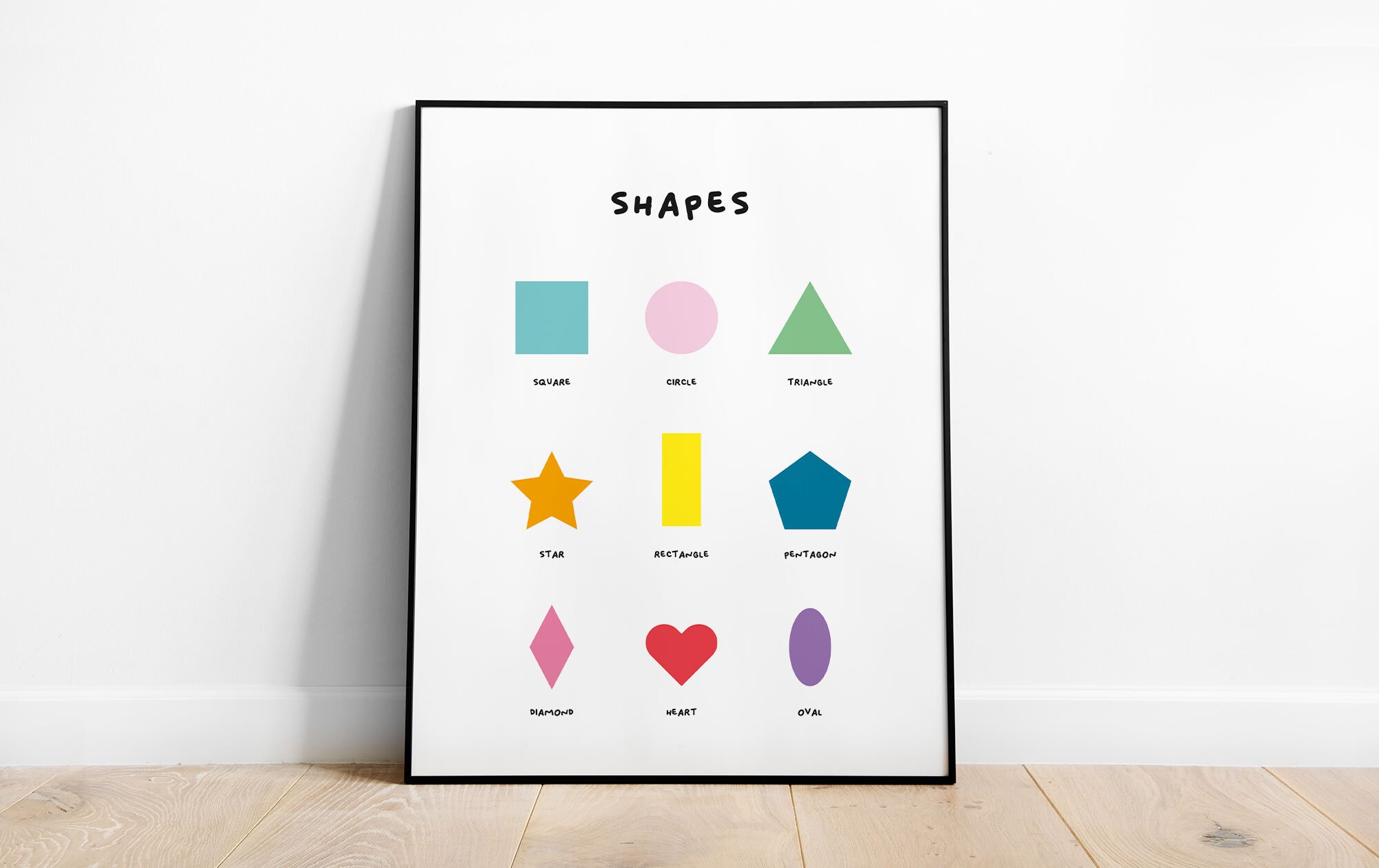 Shapes Poster, Colors Poster, Set of 2 Posters, PRINTABLE Wall Art ...
