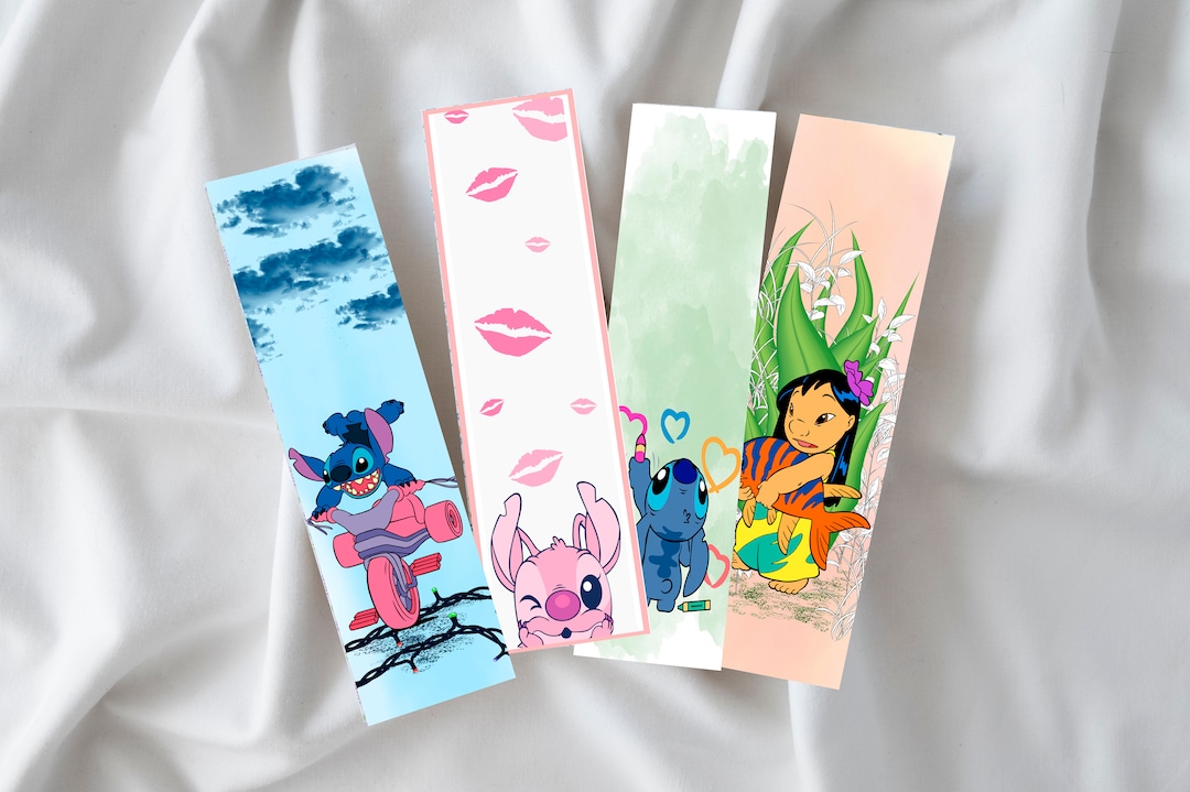 Stitch and Angel Bookmark, Stitch Theme Bookmark - Etsy