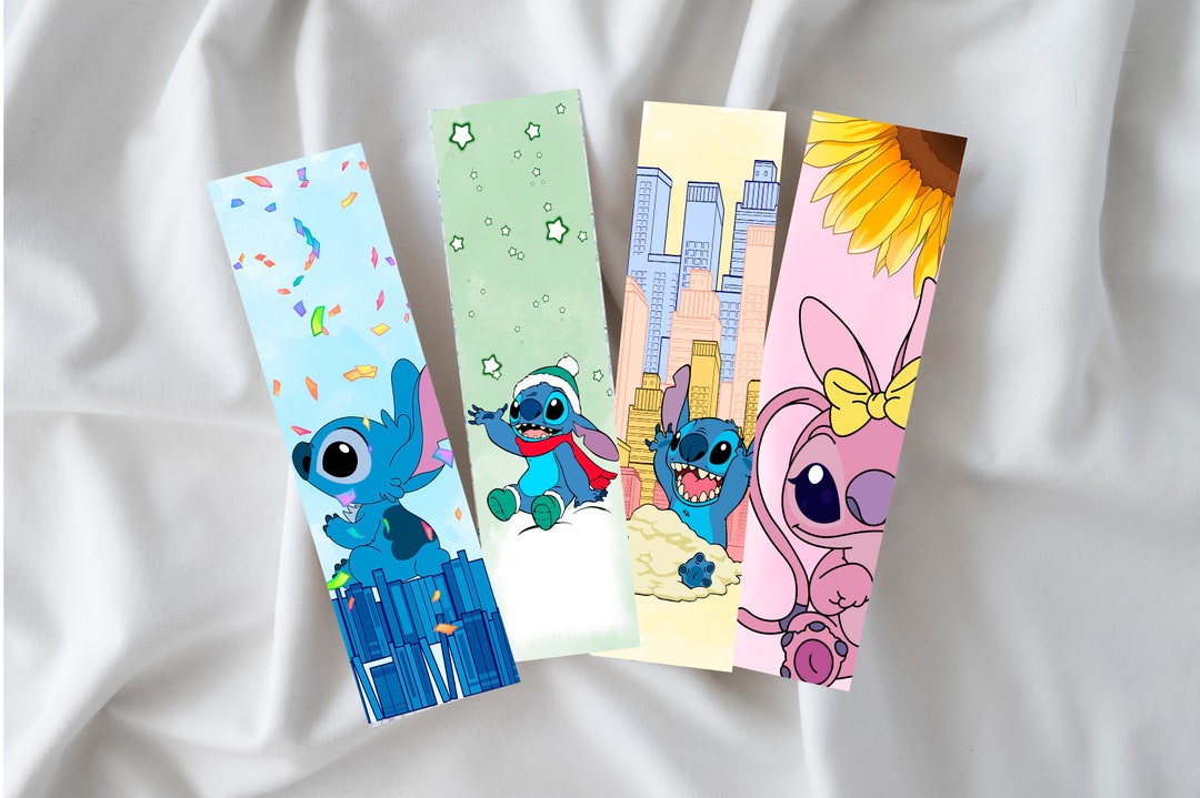 Stitch and Angel Bookmark, Stitch Theme Bookmark - Etsy