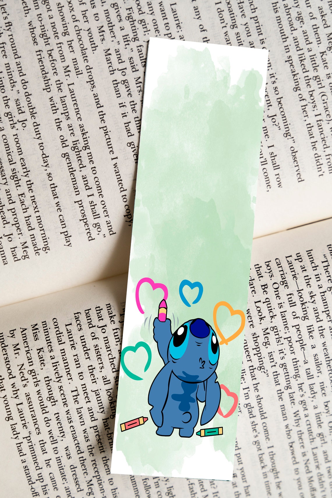 Stitch and Angel Bookmark, Stitch Theme Bookmark - Etsy