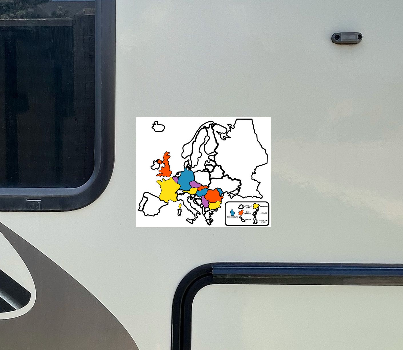 RV Europe Sticker Travel Map 8.5 X 11 - Etsy