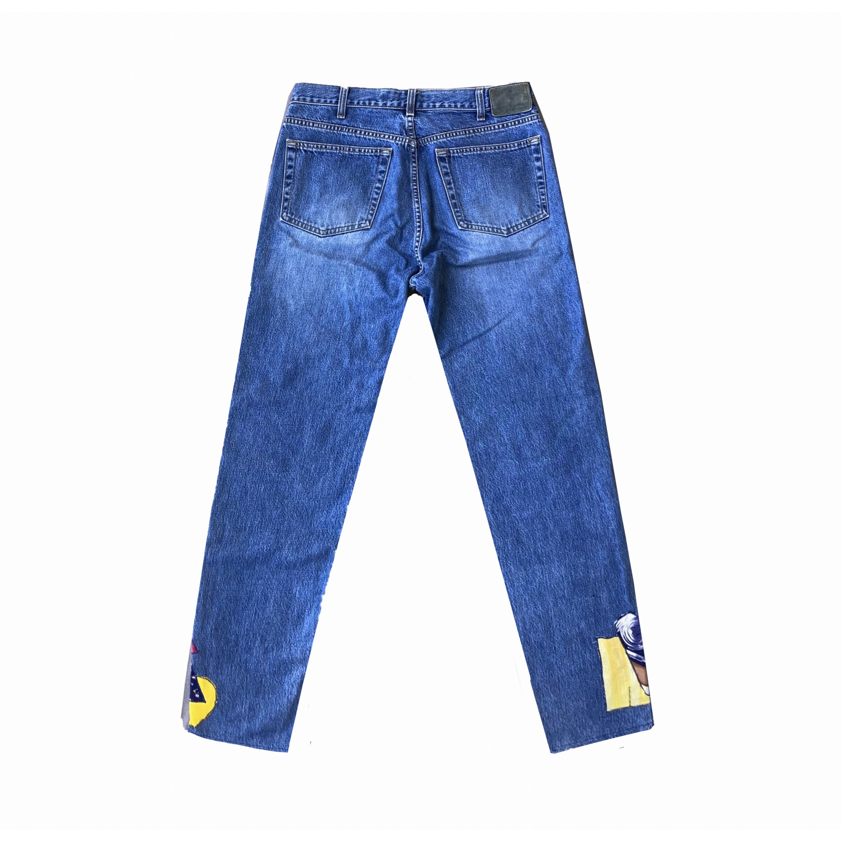 Patchwork Jeans Colourful / Hand Made Custom - Etsy