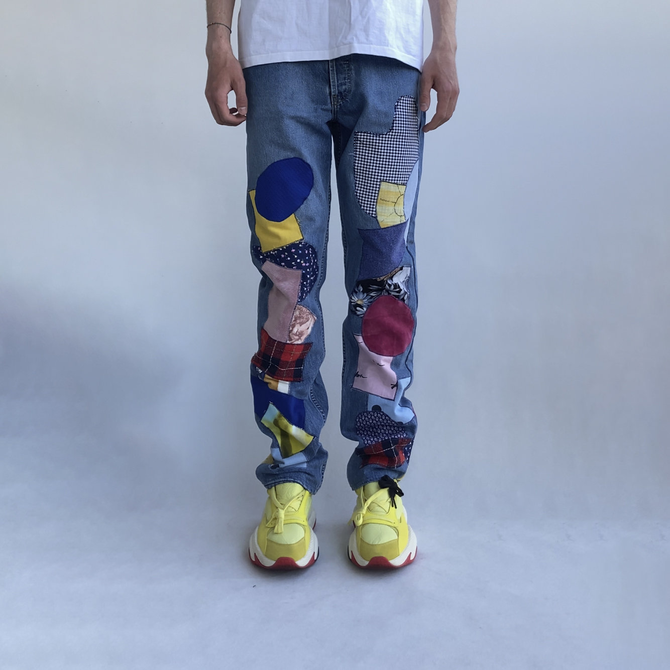 Patchwork Jeans Colourful / Hand Made Custom - Etsy