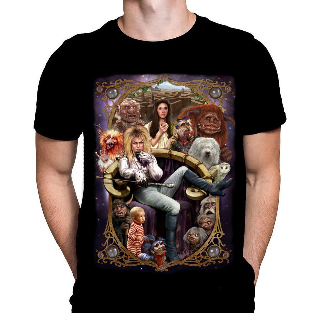 Horror Movie T-shirt - Labyrinth - Black Cotton T-shirt | Horror Movie ...