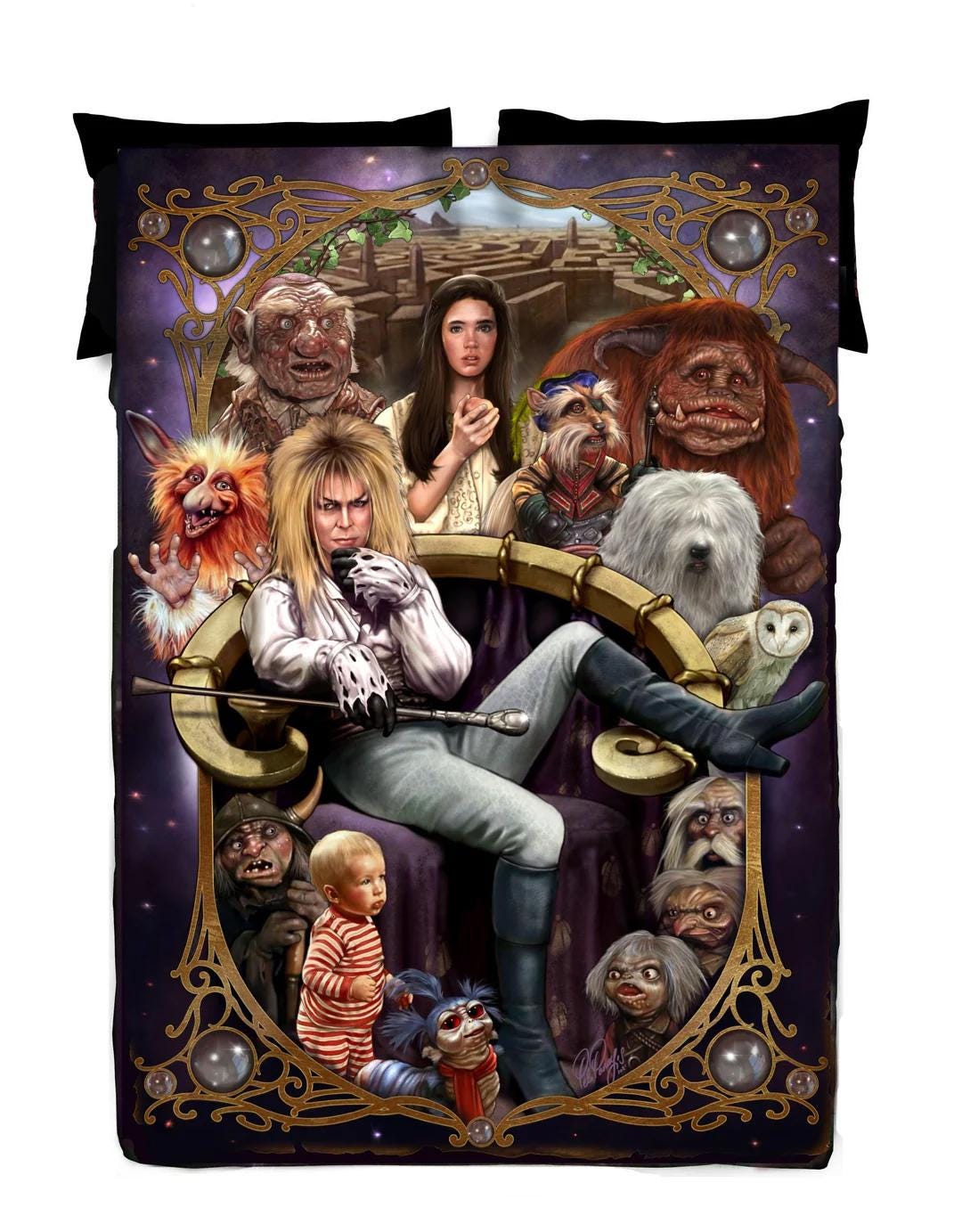 Labyrinth Movie Fleece Blanket | Throw Blanket | Bed Duvet Cover - Etsy