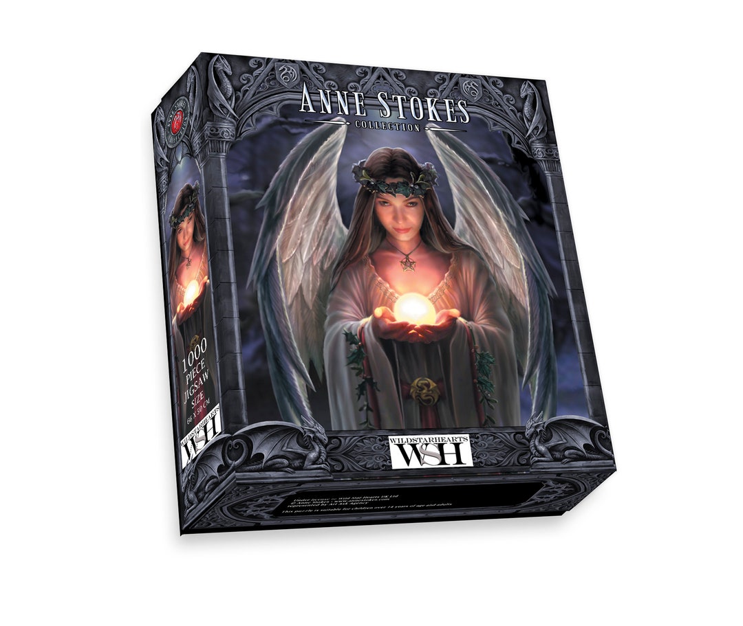 Anne Stokes Puzzle - Yule Angel - 1000 Piece Christmas Angel Jigsaw ...