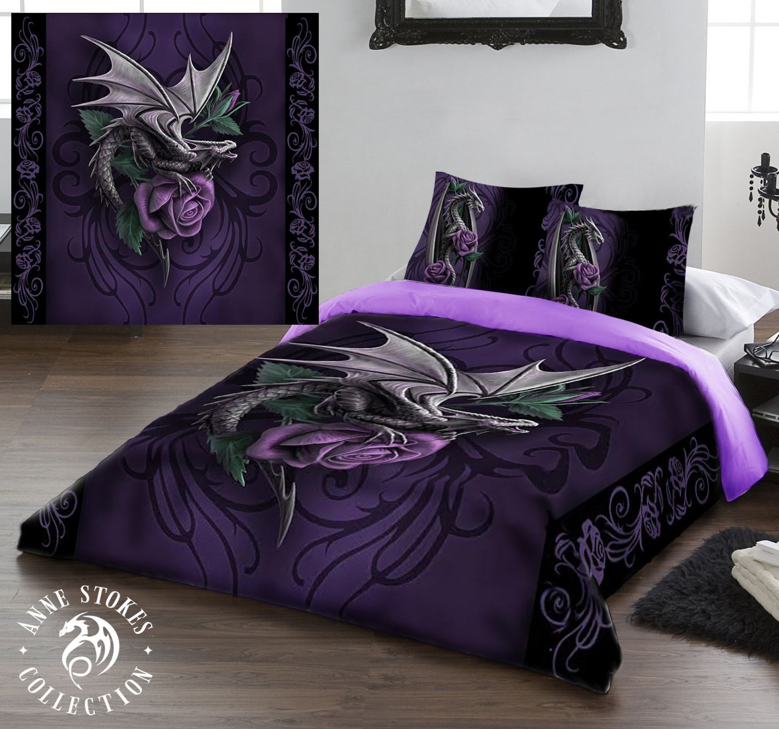 Anne Stokes Dragon Beauty Dragon Bedding UK Superking / US - Etsy