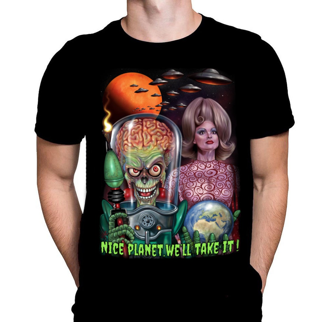 Horror Movie T-shirt - Burton's Mars Attack : Nice Plant - Horror Movie ...