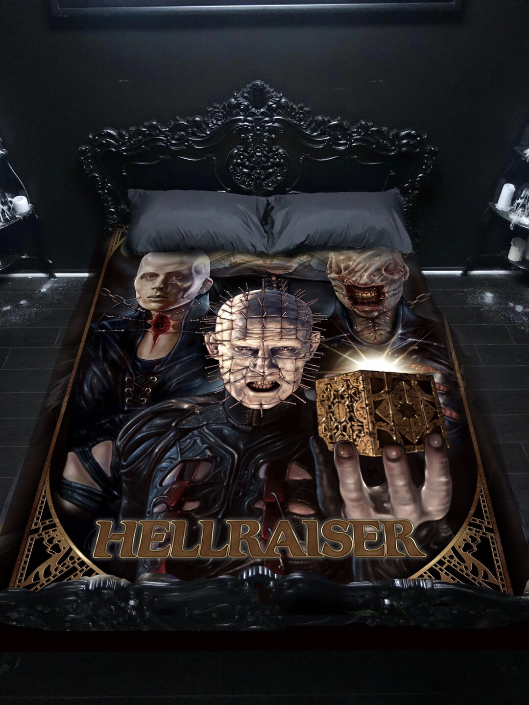 Hellraiser Blanket - Horror Movie Blanket | Bed Duvet Cover Fleece ...