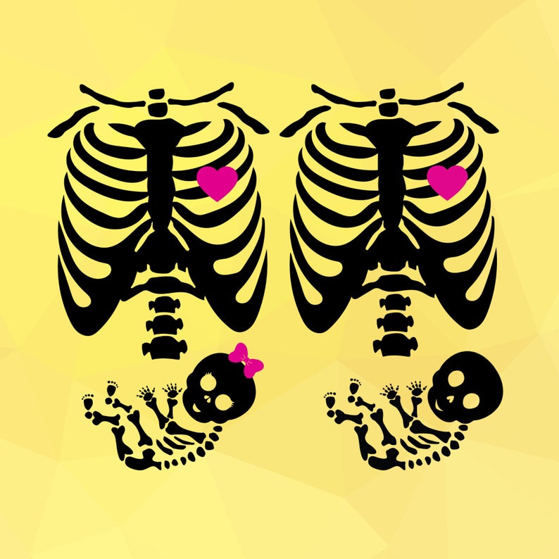 Baby skelet svg Zwangerschap skelet svg skelet svg - Etsy België