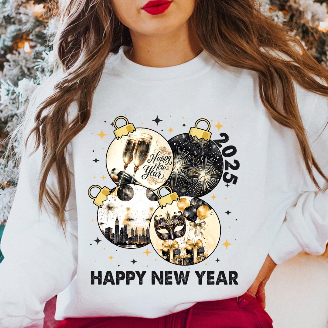 Happy New Year 2025 Sweatshirt, Family Matching New Years Shirts, New ...