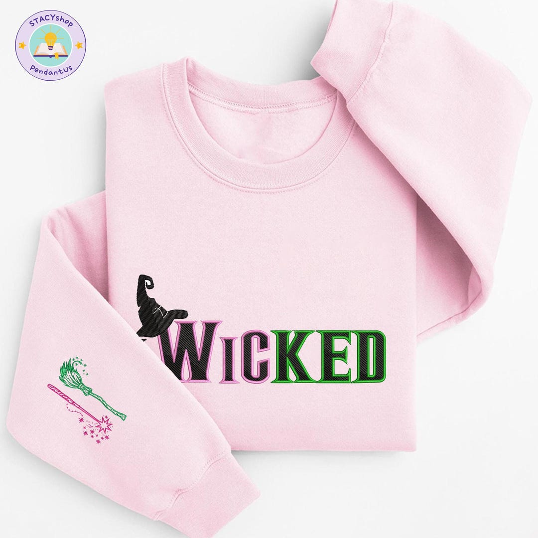 Wicked Embroidery Sweatshirt, Defying Gravity Shirt, Wicked Sweatshirt ...