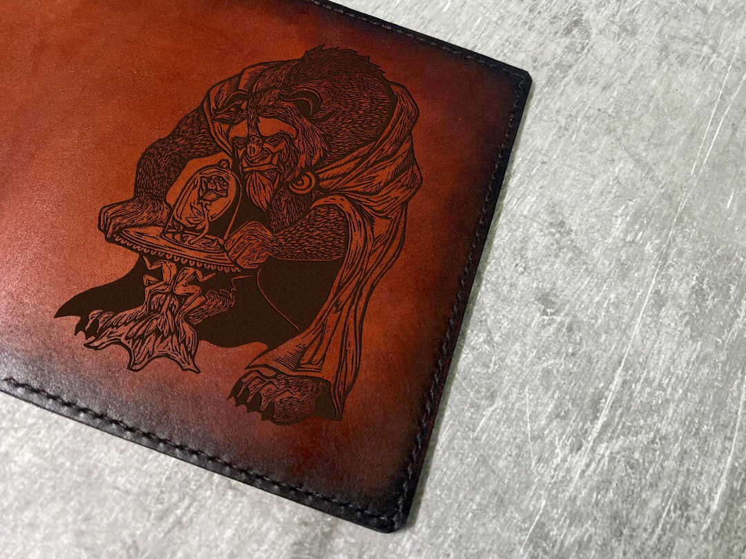 Beauty and the Beast Premium Leather Wallet the Beast Leather - Etsy