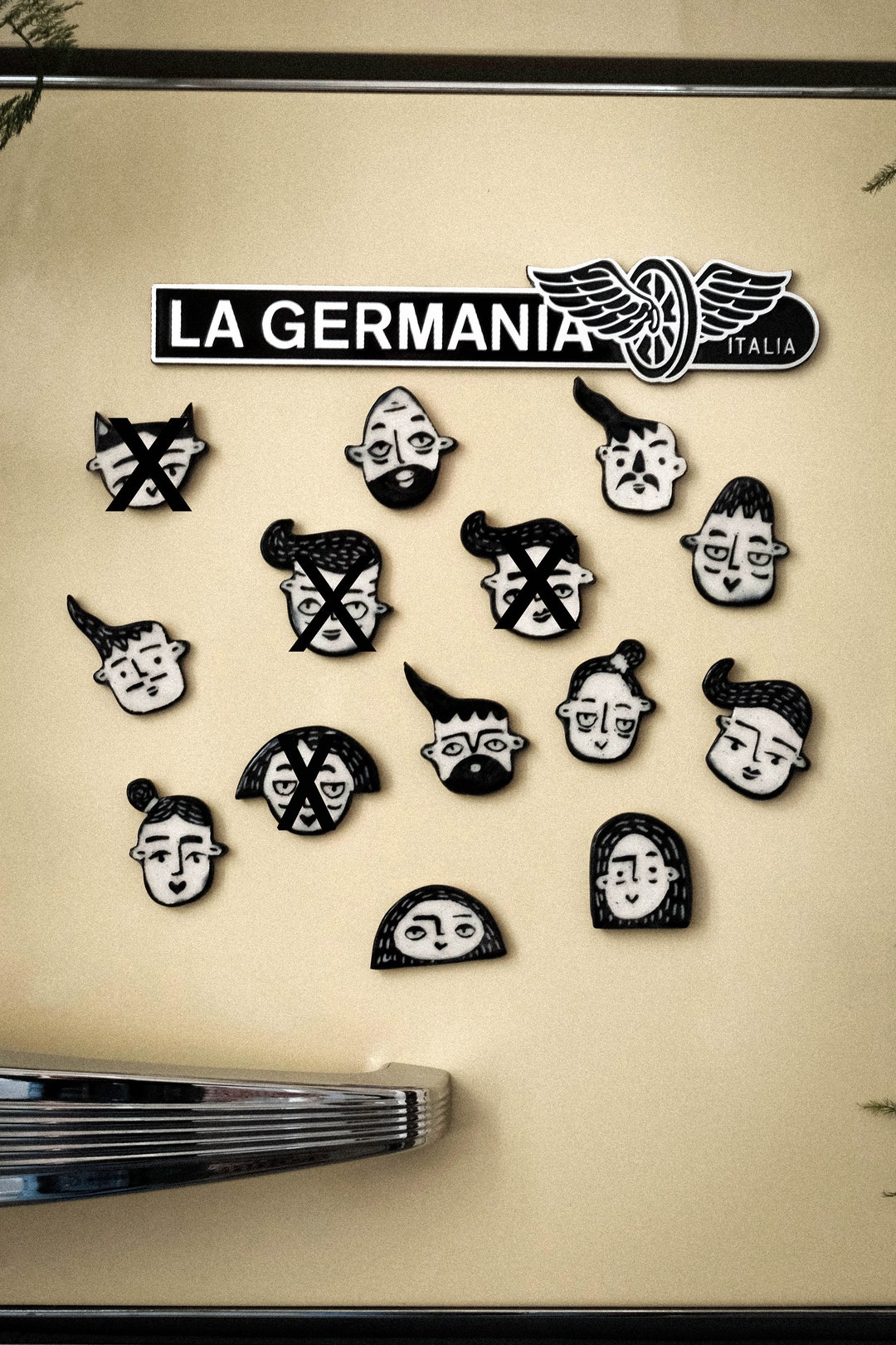HEAD MAGNETS Sgraffito on Porcelain - Etsy Australia