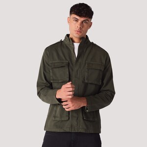 Military Jacket Denim Green | Military Style Jacket | Men Denim Jacket ...
