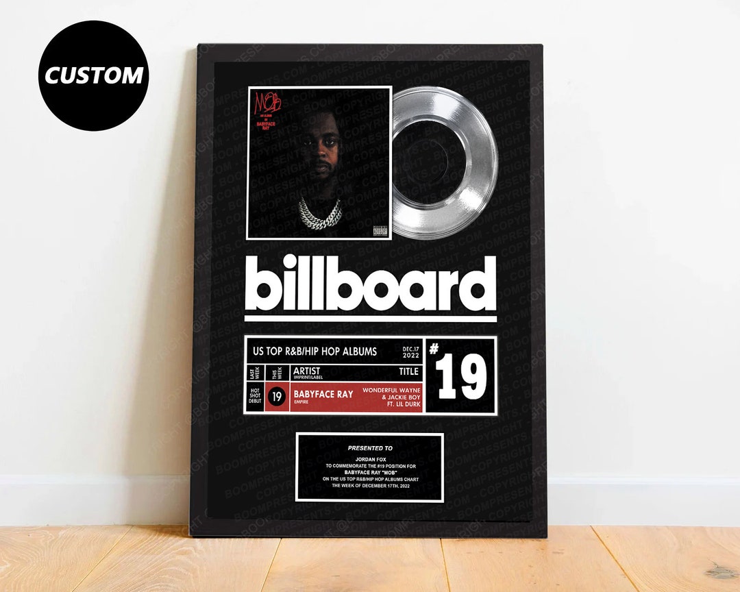 Personalized Billboard Plaque, Custom Plaque, Vinyl Record Plaque, Personalized Vinyl, Music ...