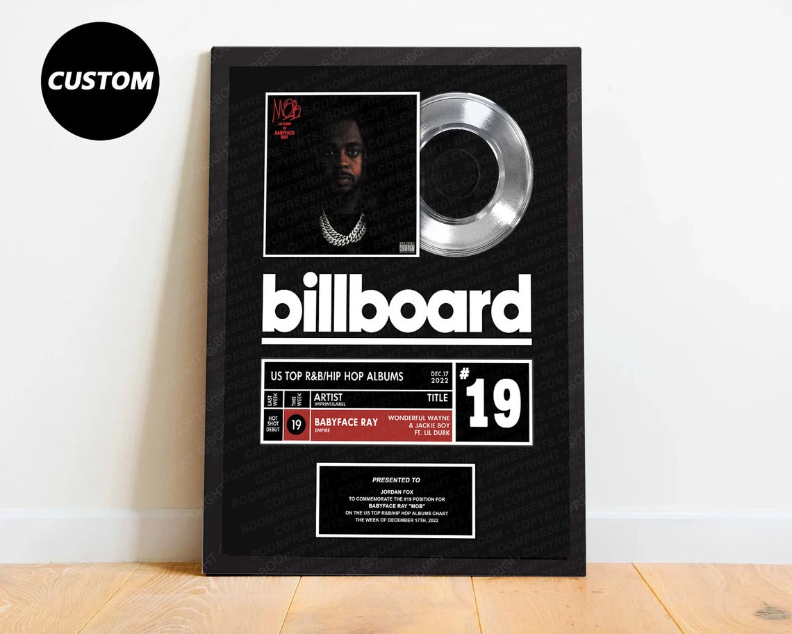 Personalized Billboard Plaque, Custom Plaque, Vinyl Record Plaque ...