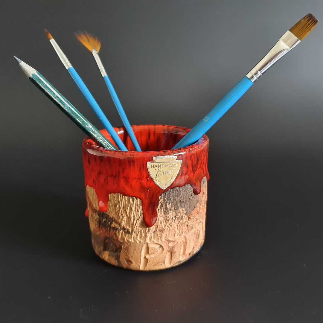 Ernst Faxe Pen Pot Holder Mid Century Danish Art Pottery Fat - Etsy