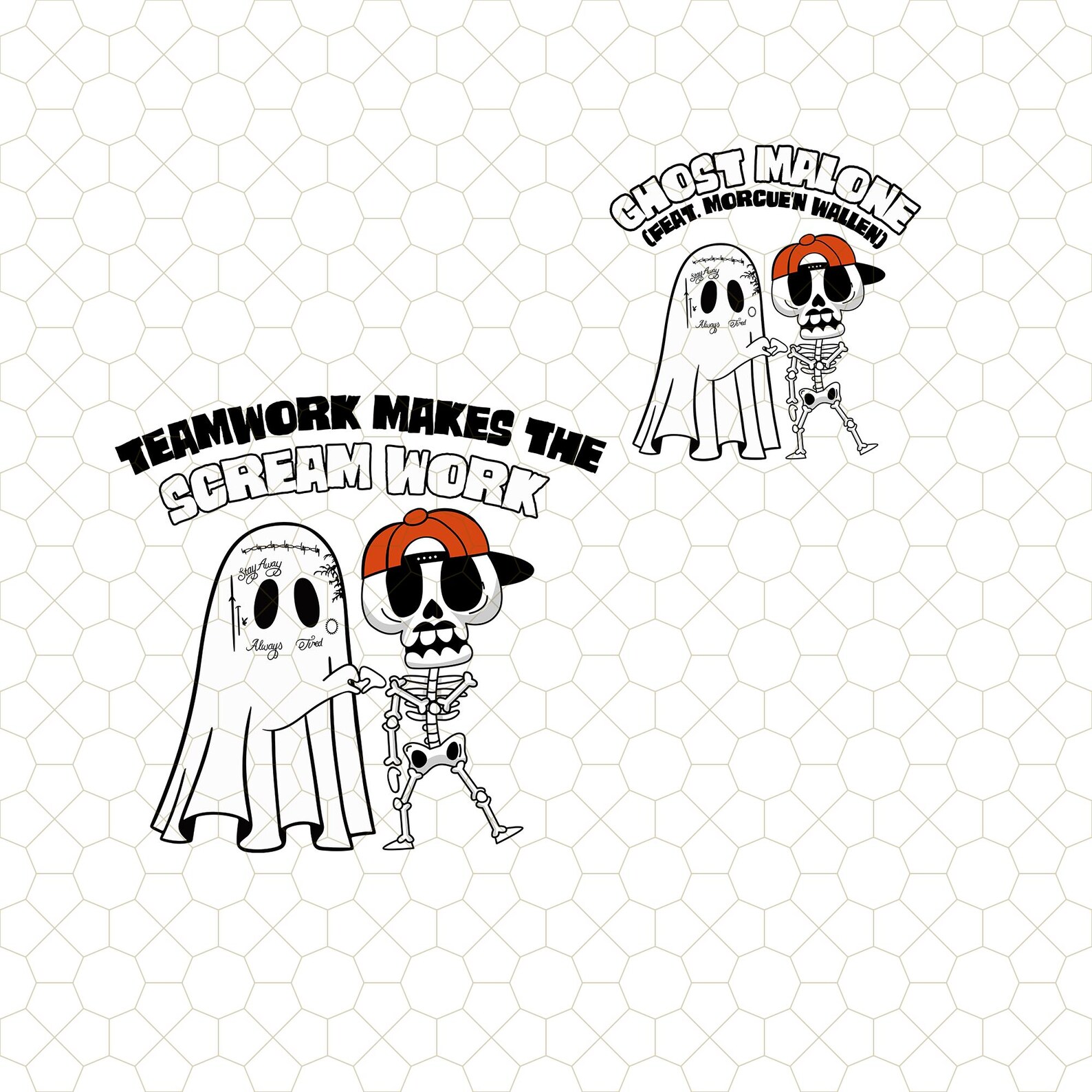 Teamwork Makes the Scream Work Png, Ghost Malone Png, Halloween Ghost ...