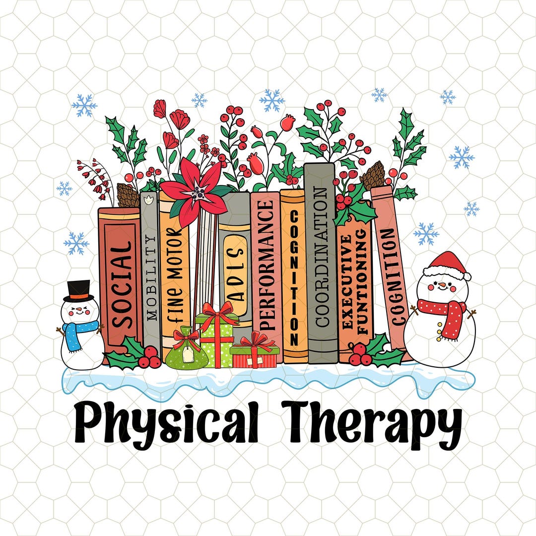 Physical Therapy Christmas Books Png, Physical Therapy Christmas Png ...