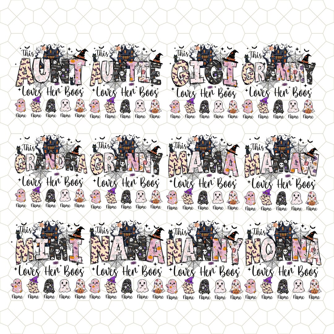 This Family Loves Her Boos Bundle Png, This Mama Grandma Aunt Mimi ...