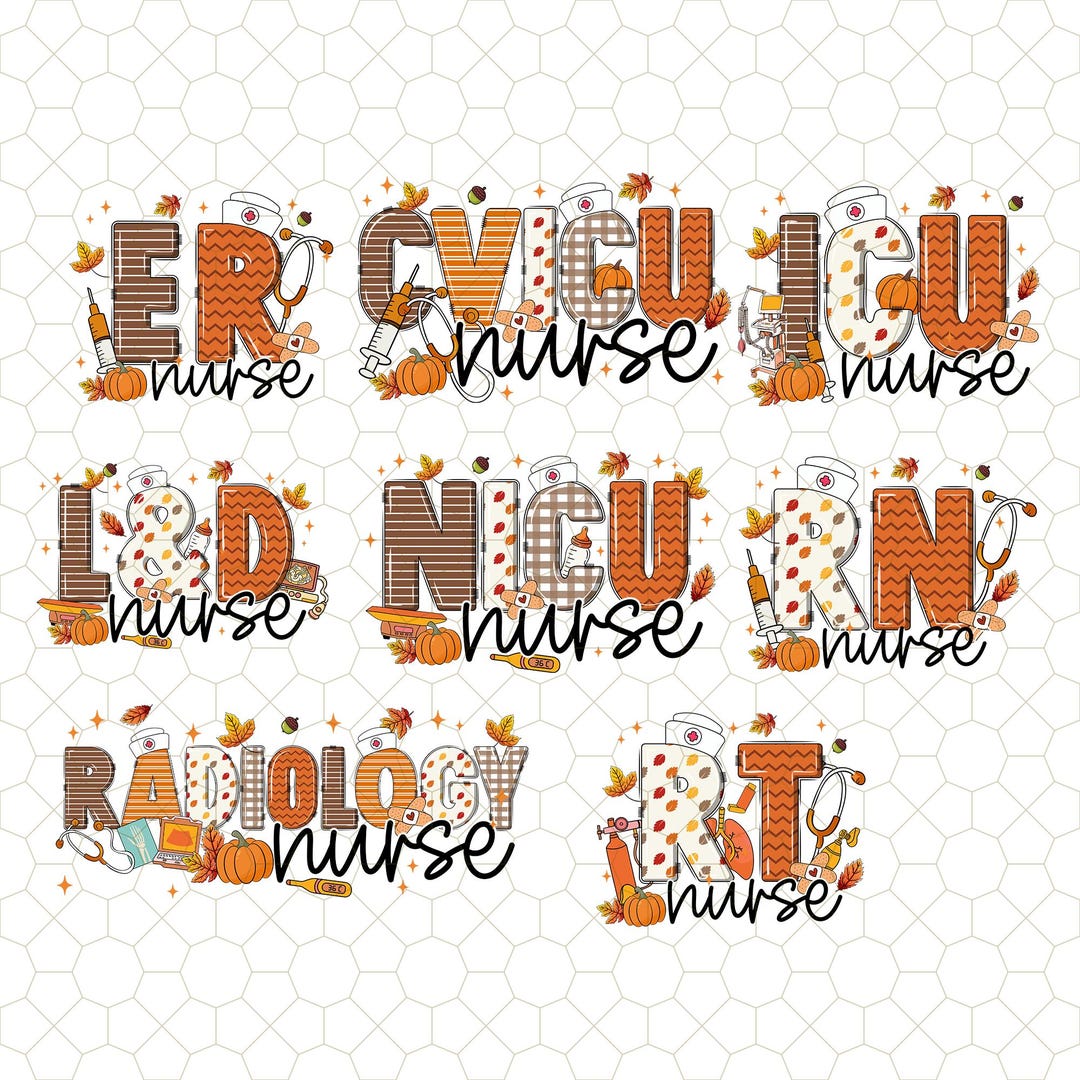 Fall Nurse Bundle Png, Thanksgiving Nurse Png, Nurse Png, Nursing Png ...
