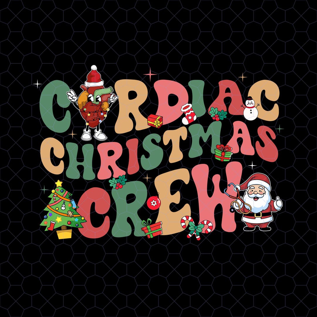 Cardiac Christmas Crew Png, Cardiac Nurse Png, Cardiology Anatomy Heart ...