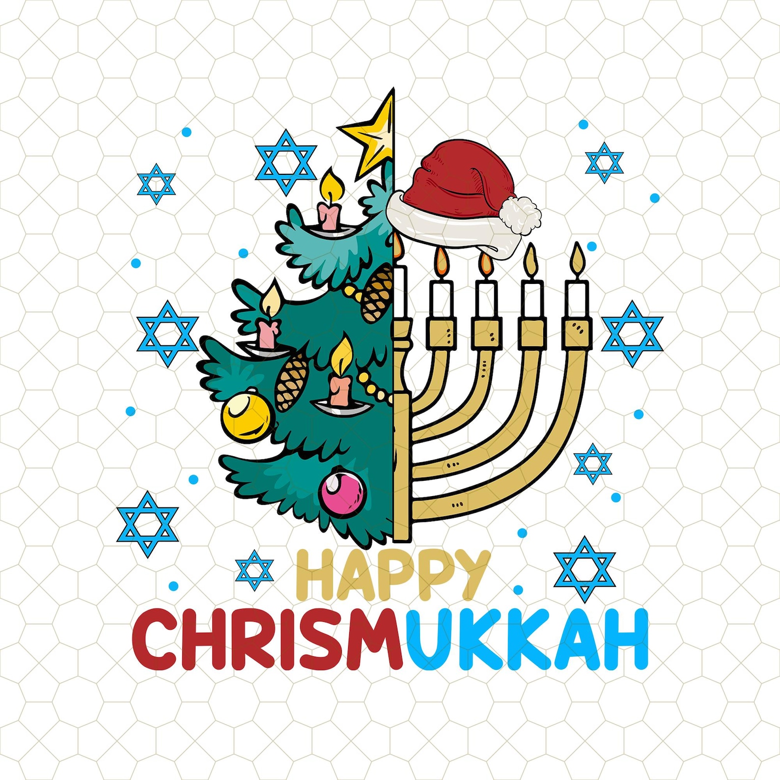 Happy Christmukkah Png, Hanukkah Png, Hanukkah Menorah Candle Png ...