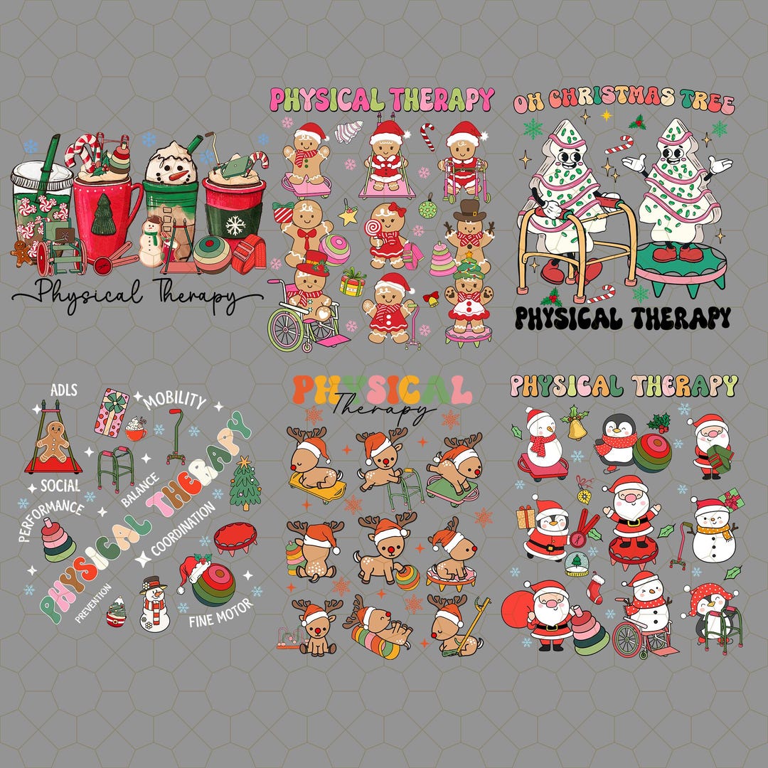 Physical Therapy Christmas Bundle Png, Physical Therapy Christmas Png ...