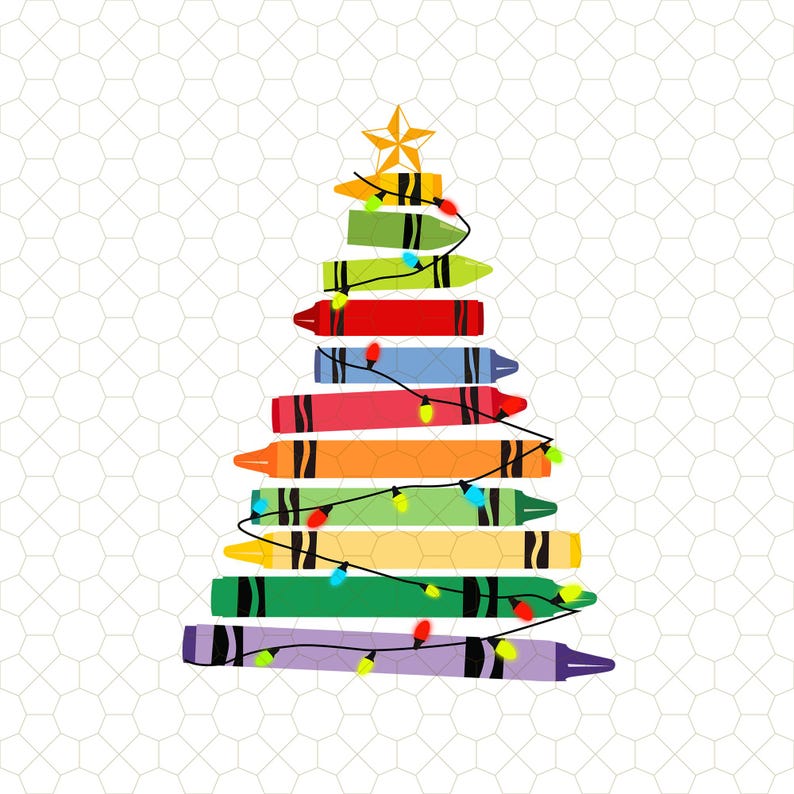 Christmas Crayon Tree Png, Teacher Christmas Pencil Png, Merry ...
