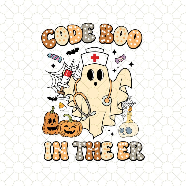 Code Boo in the ER Png, Spooky ER Nurse Png, Emergency Department ...