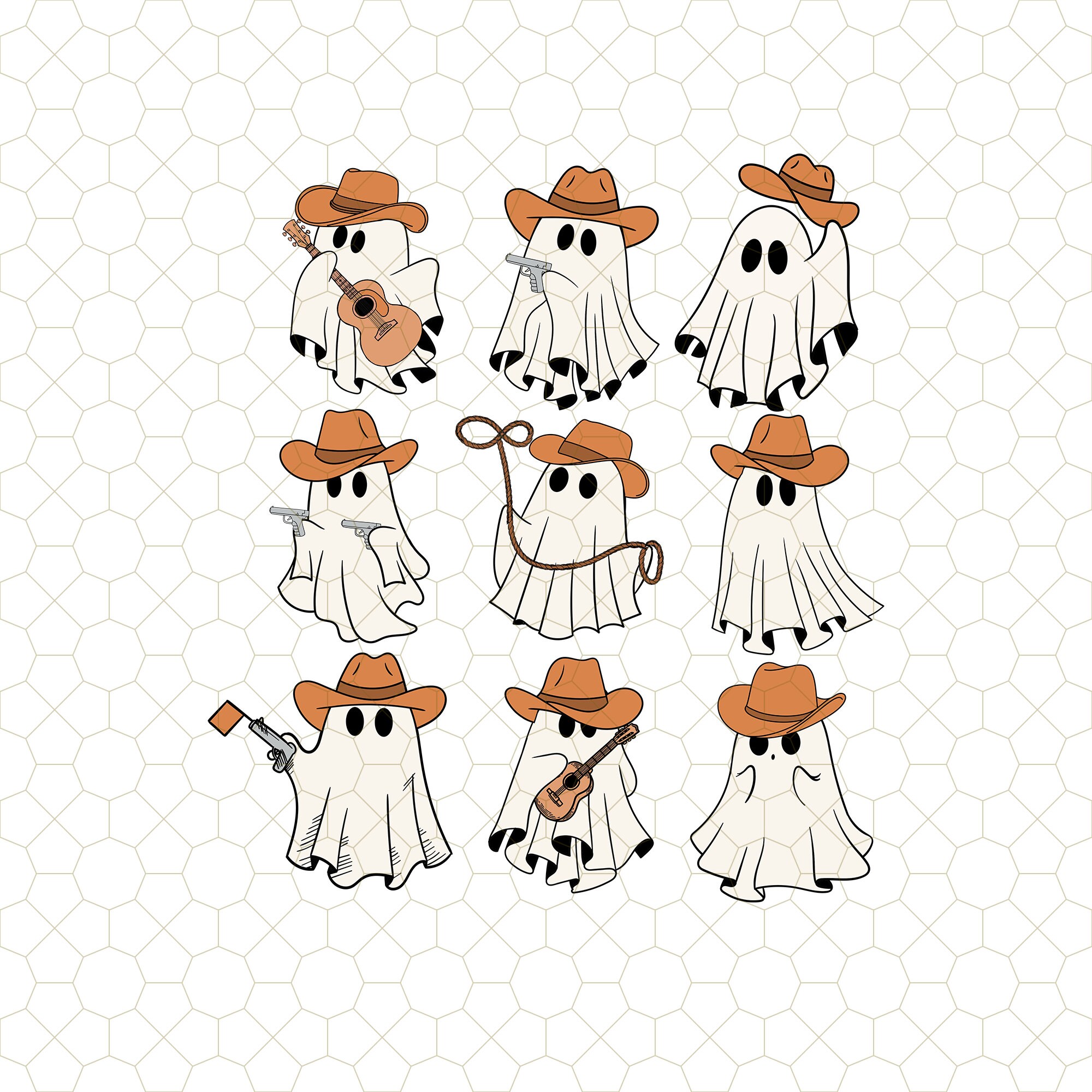 Cute Cowboy Spooky Halloween Png, Western Halloween Png, Spooky Vibes ...