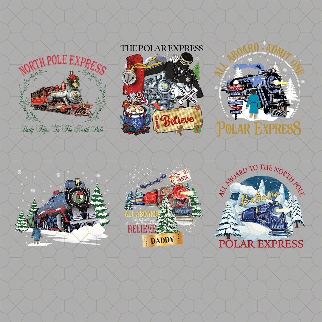 The Polar Express Movie Bundle Png, Vintage Christmas Png, Believe ...