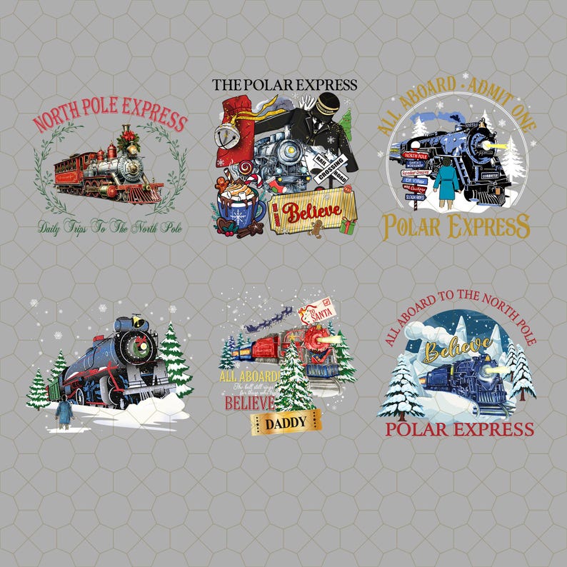 The Polar Express Movie Bundle Png, Vintage Christmas Png, Believe ...