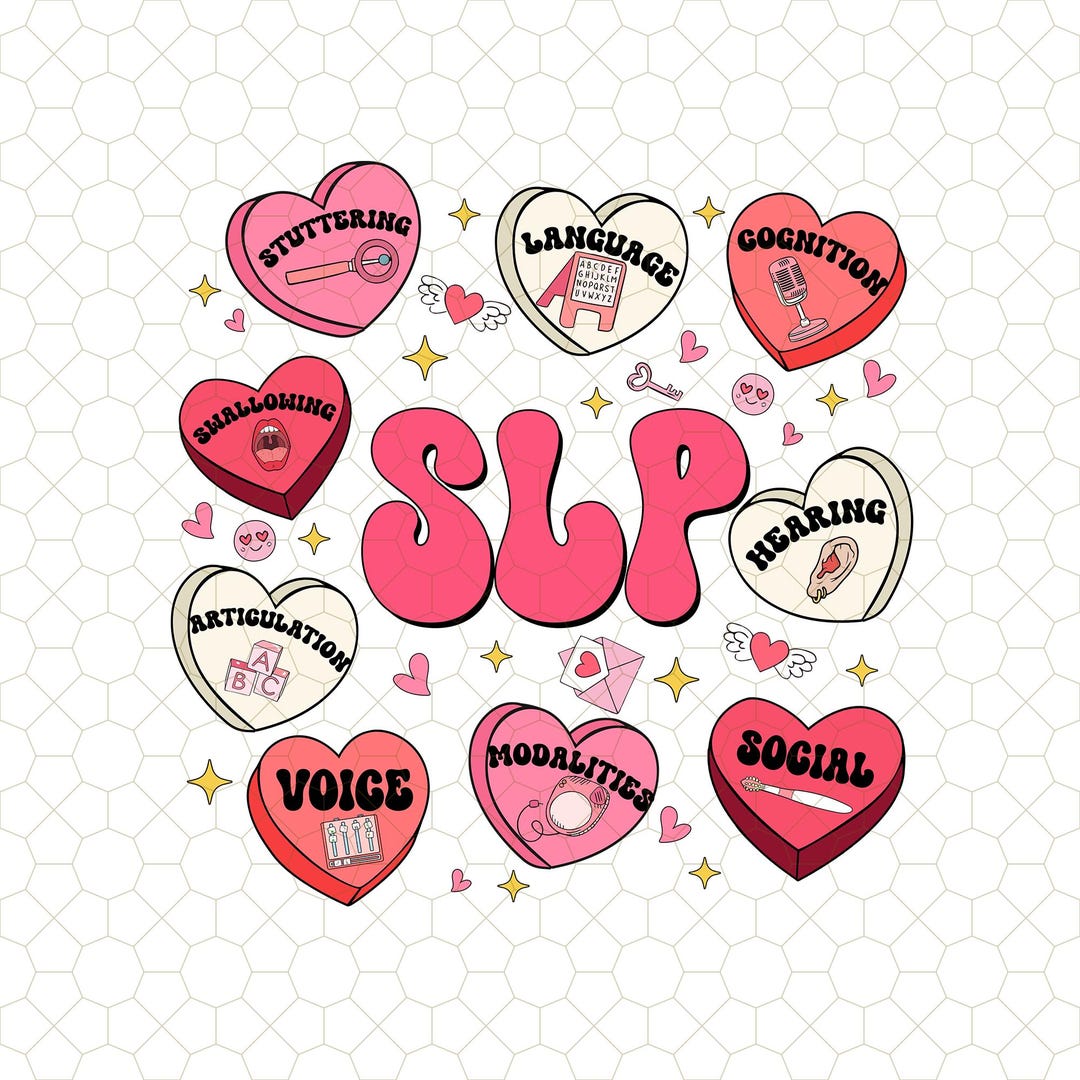 Speech Pathologist Valentine Png , Speech Therapy Png , Candy Heart ...