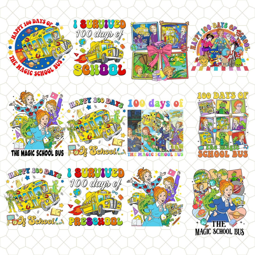 12 the Magic School Bus Bundle Png, I Still Read Children Book, Cartoon ...