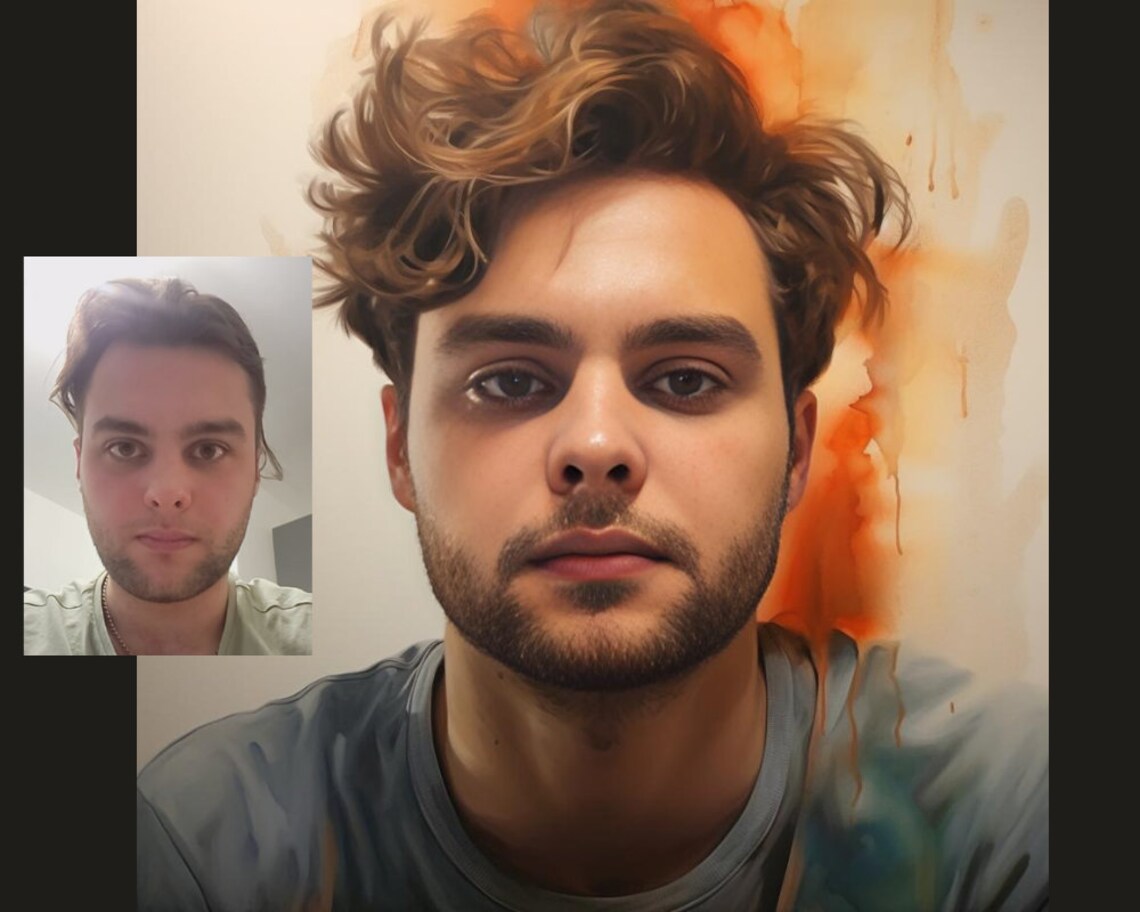 Сustom Oil Painting Portrait From Photo Custom Illustration ...