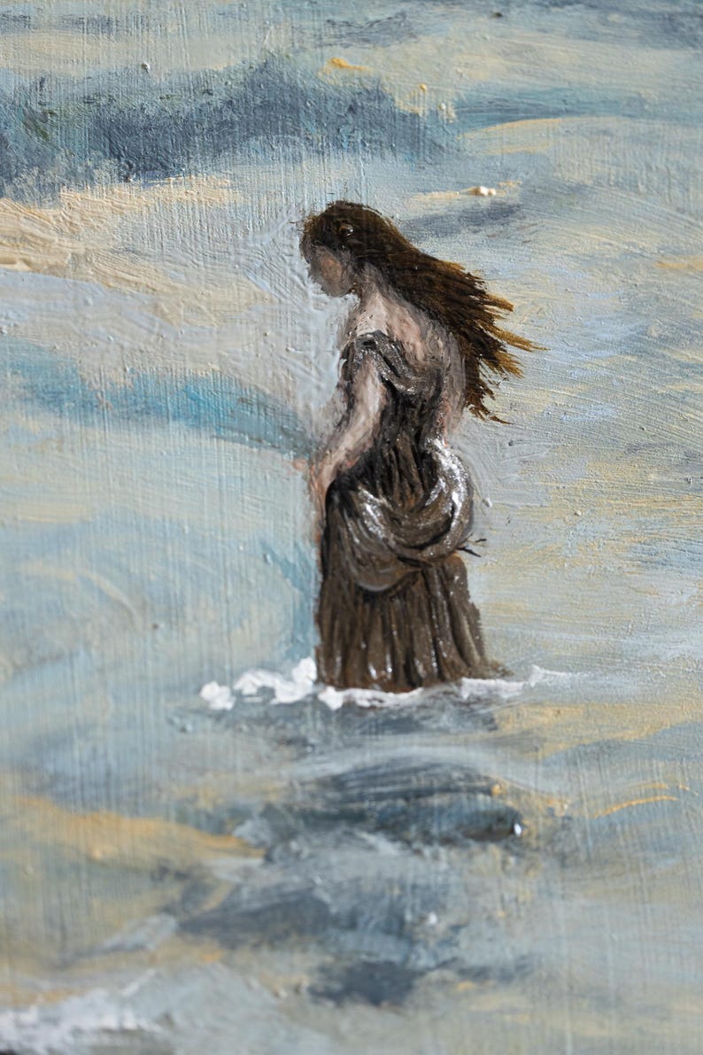 Original Selkie Oil Painting: Scottish Seascape, Mythical Creature Art ...